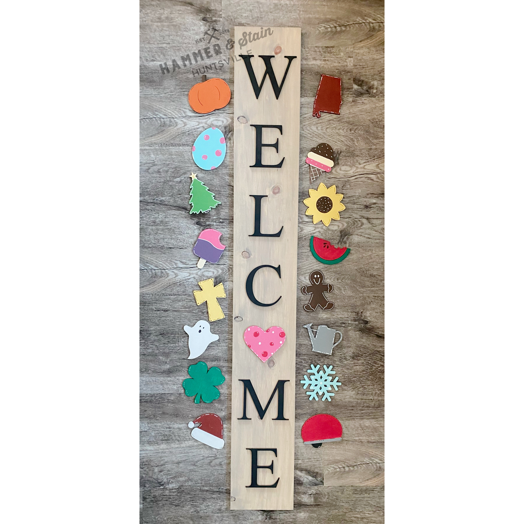 Interchangeable Welcome, Home, and Classroom Signs – Hammer & Stain Phoenix